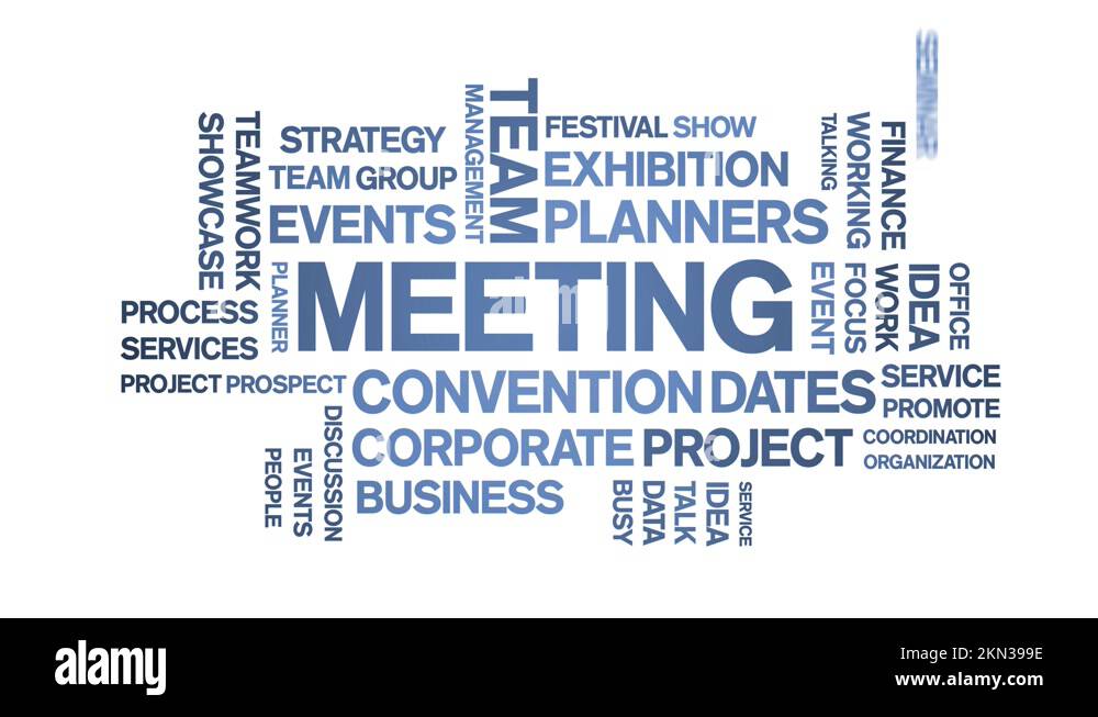 Meeting animated word cloud,design animation kinetic typography ...
