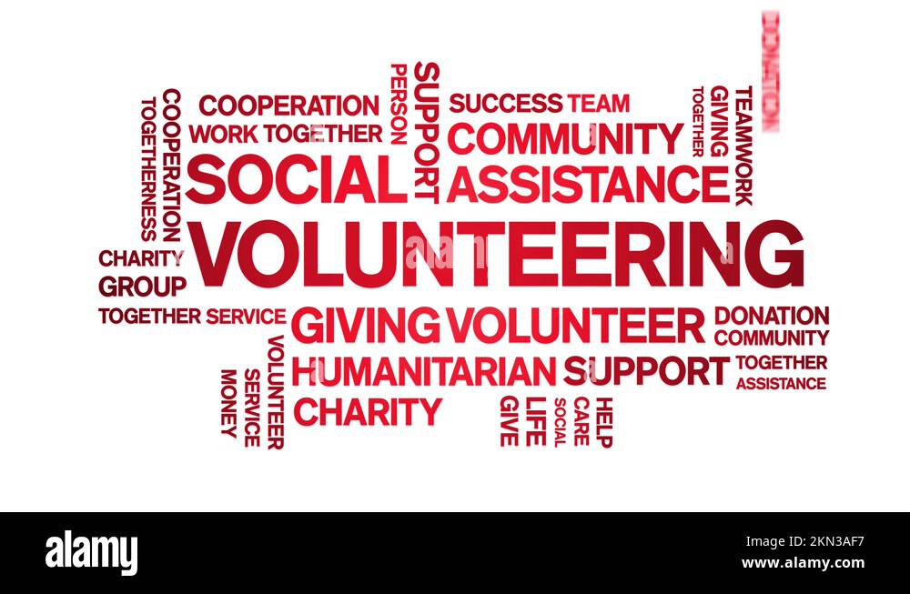 Volunteering animated word cloud,design animation typography seamless ...