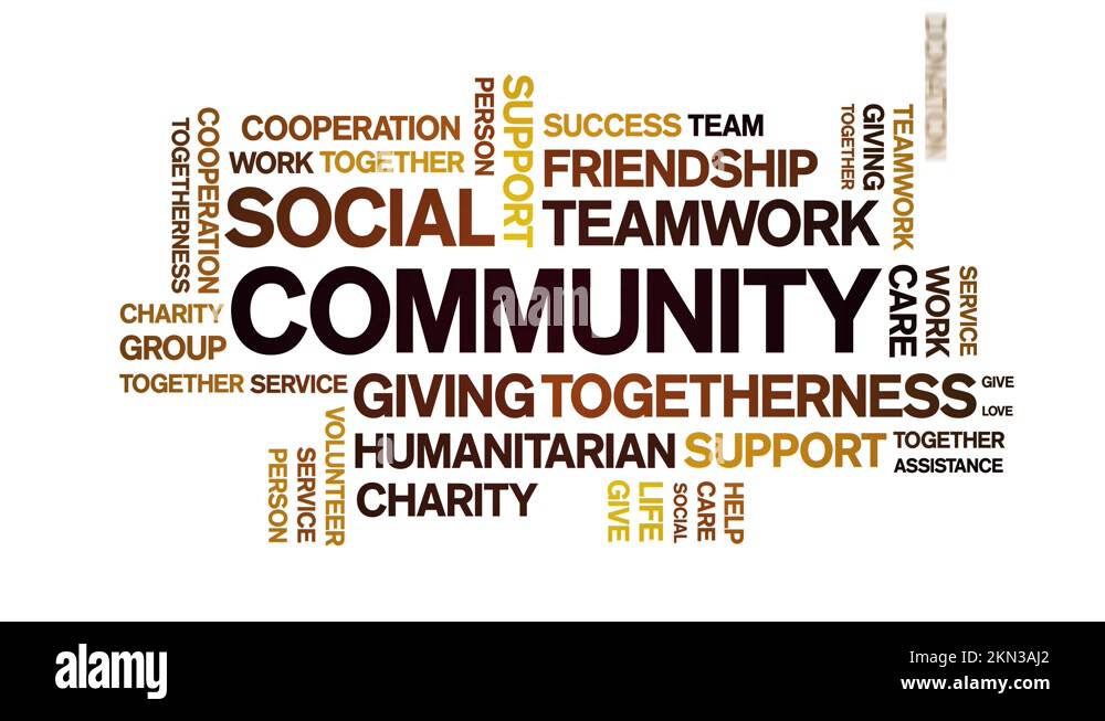 Community animated word cloud,tag design animation typography seamless ...