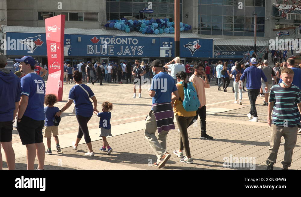 New normal with Toronto Blue Jays crowds of baseball fans at stadium ...