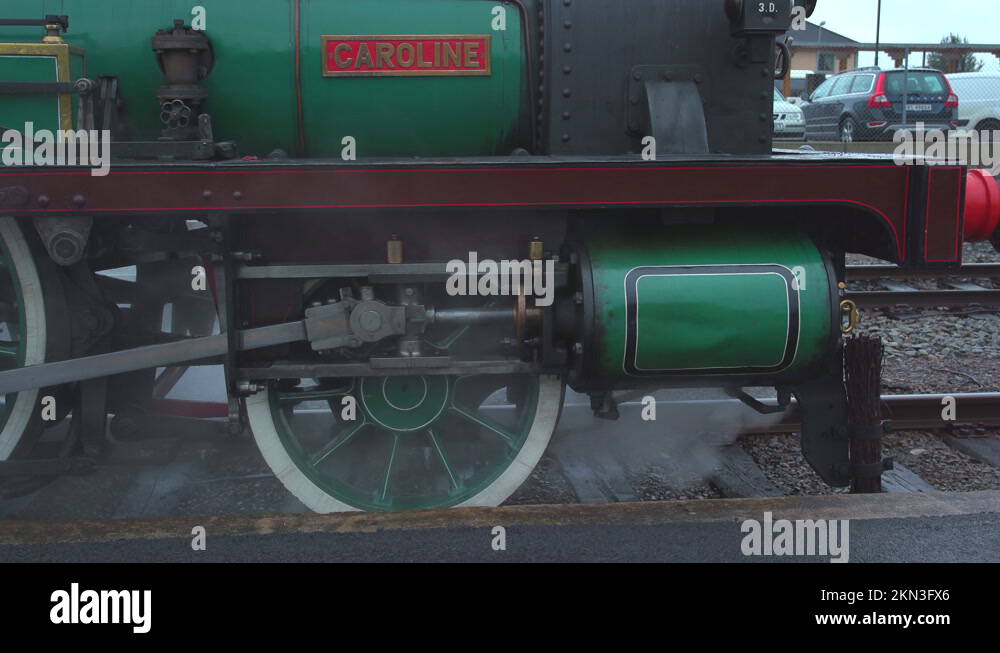 steam locomotive nsb type 2 no 17 caroline at station side view tilt up ...
