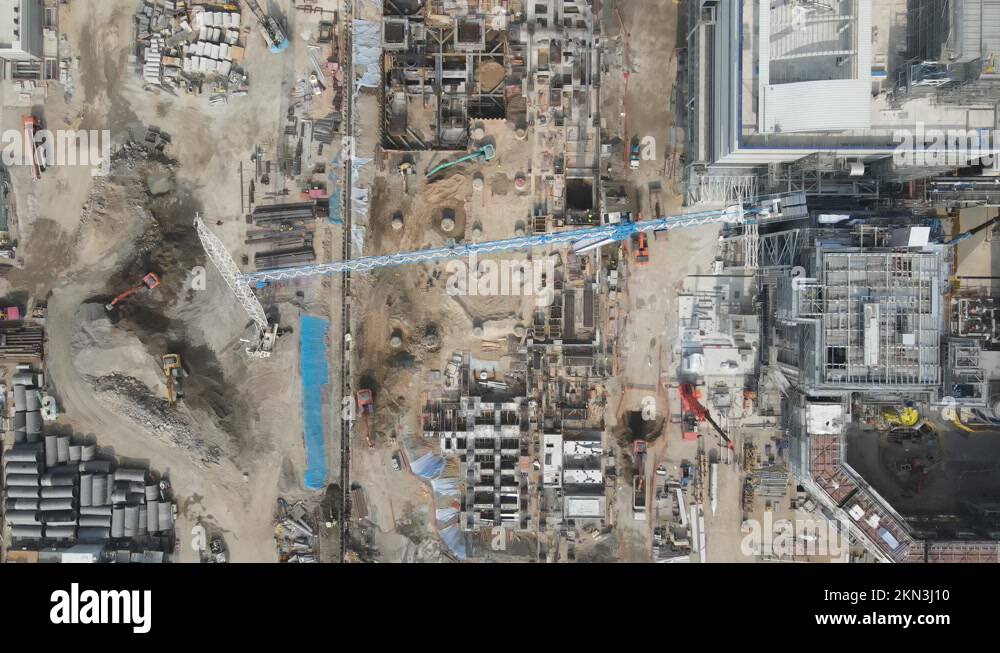 Construction site with two tower cranes Stock Videos & Footage - HD and ...