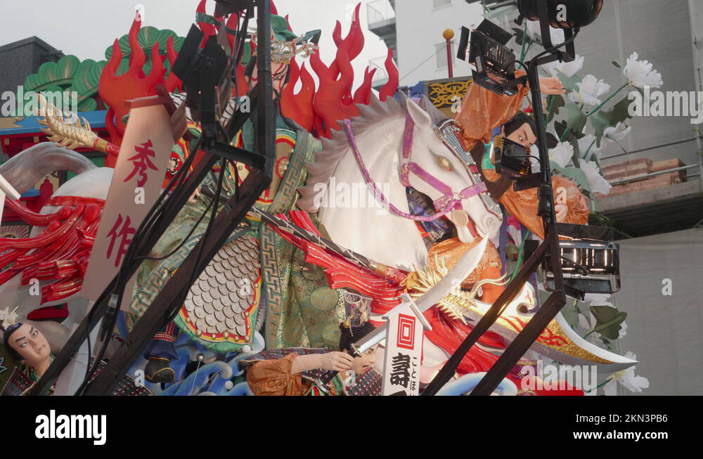 traditional festival parade of people in japanese city Stock Video ...