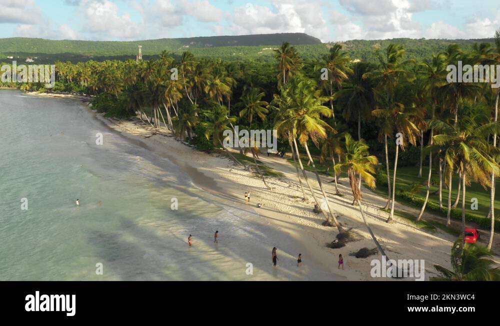 People on Las Galeras beach in Samana Peninsula, Dominican Republic ...