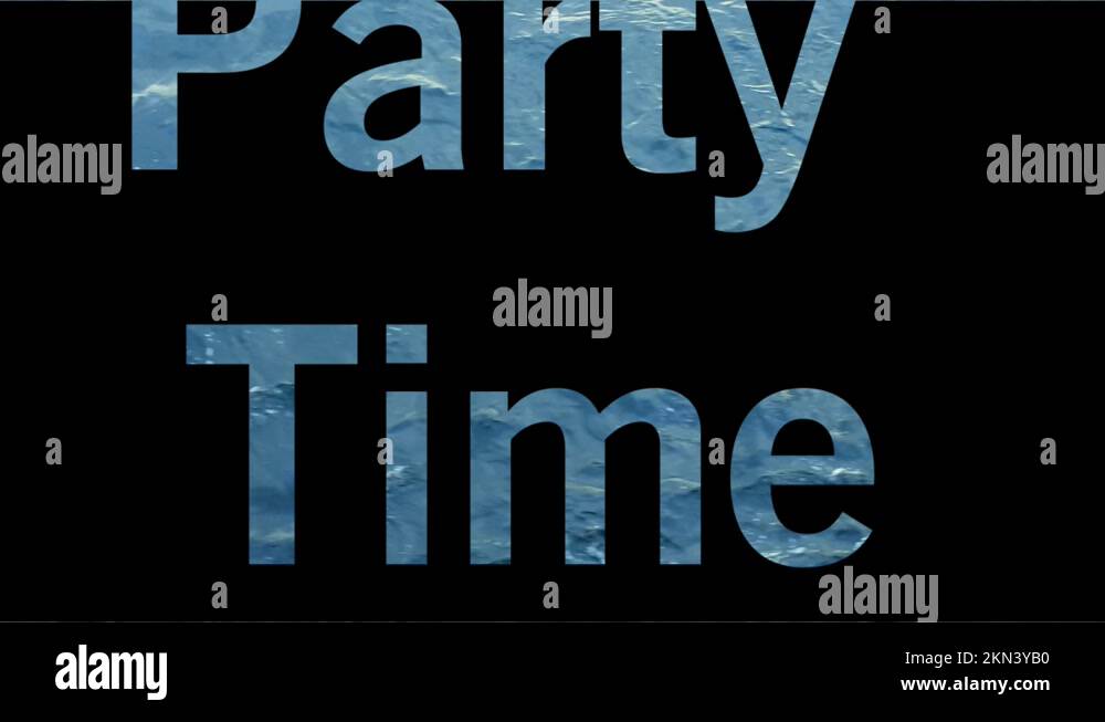Party time text footage HD. blue ocean style text animation "PARTY TIME ...