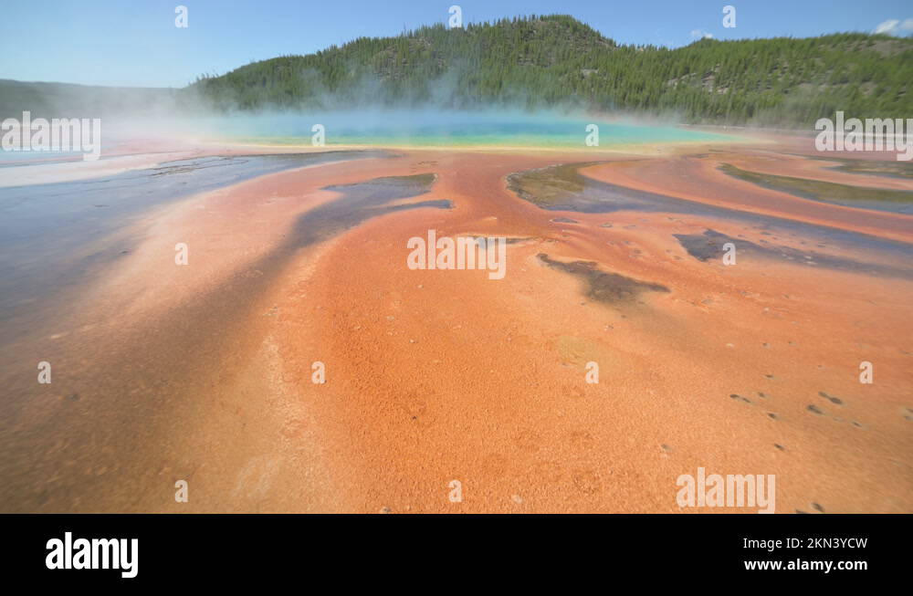 Grand prismatic spring pool Stock Videos & Footage - HD and 4K Video ...