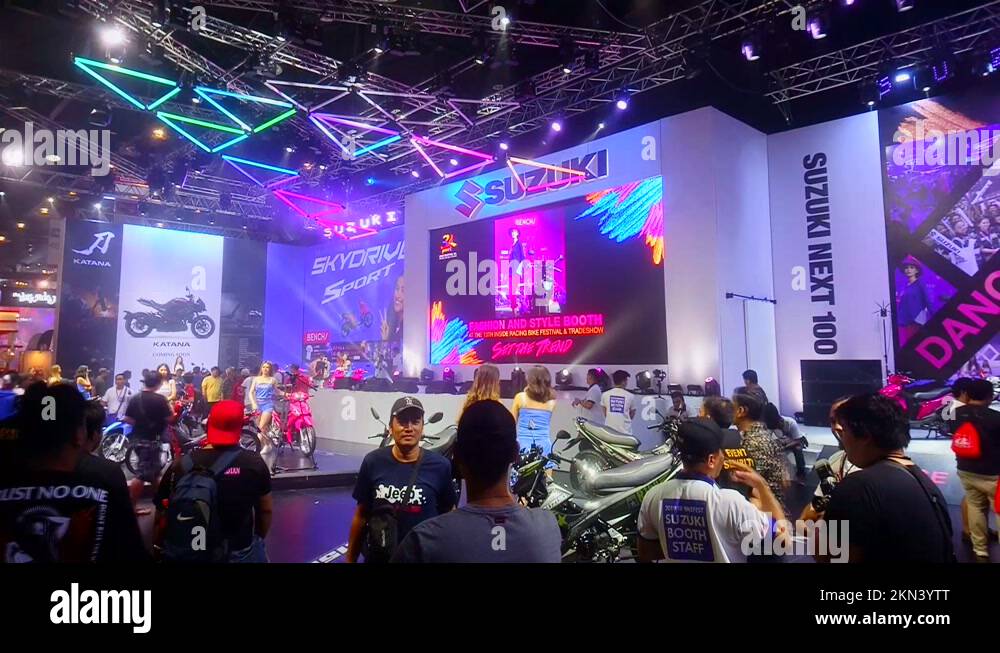 PASAY, PH - MARCH 24 - Suzuki booth at Inside racing motor bike show on ...