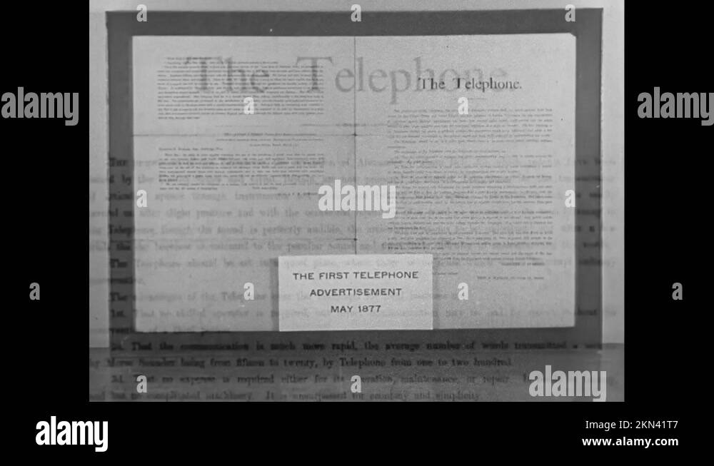 1940s: The first telephone advertisement sits in frame on museum wall ...