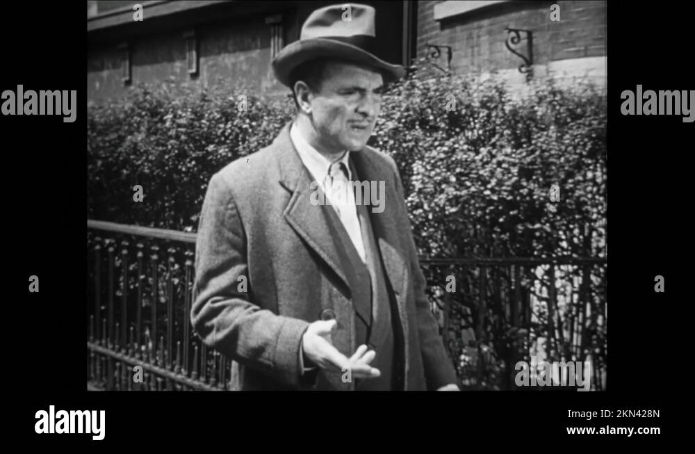 1950s: Man walks down the sidewalk, thinking to himself. 1920s ...