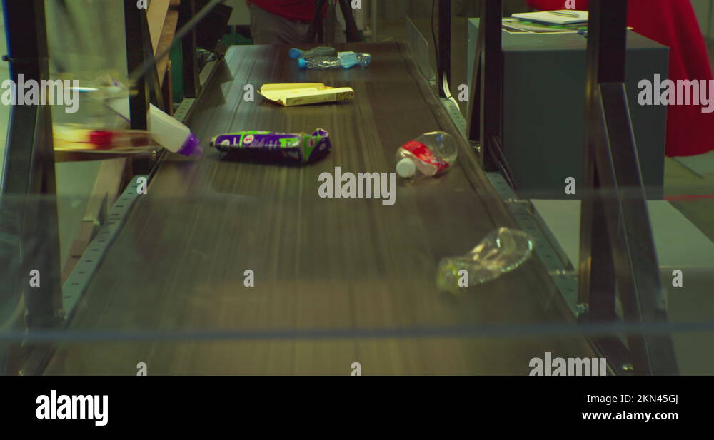 Waste sorting center.industrial recycling of plastic packaging. Plastic ...