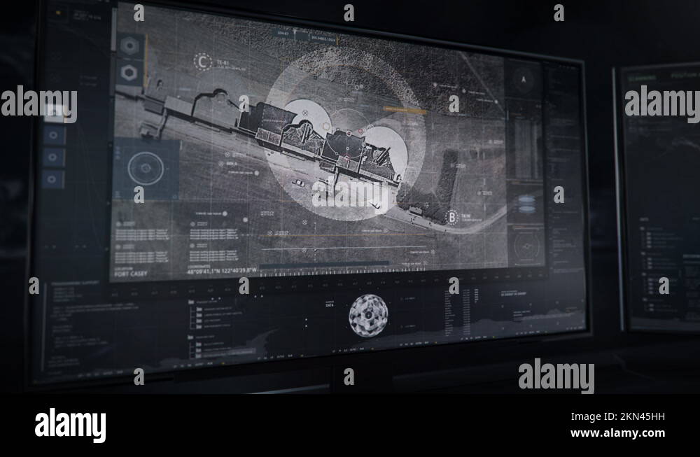 Futuristic Satellite scan is gathering intelligence from the drone ...