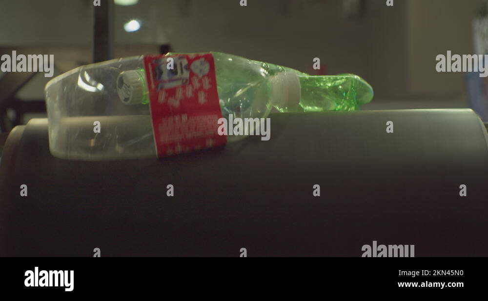 modern waste sorting center. Industrial processing of plastic packaging ...