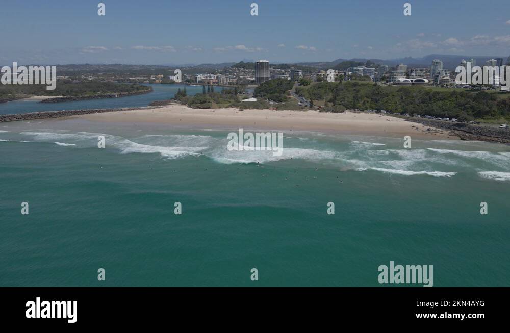 Beautiful Letitia Beach Beside The Tweed River With A Distant View Of ...