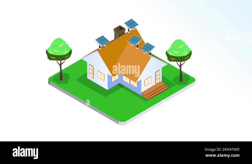 Solar energy house cartoon Stock Videos & Footage - HD and 4K Video ...
