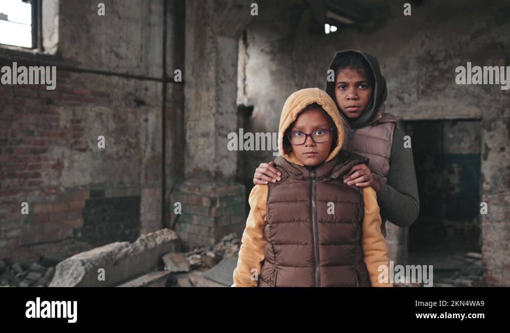 Two Girls at Demolished House Stock Video Footage - Alamy