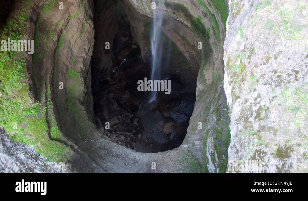 Baatara Gorge Waterfall Flowing On The Sinkhole, Famous Natural Wonder ...