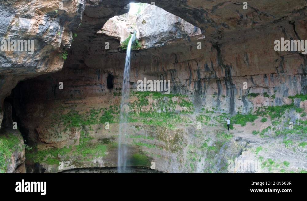 Baatara Gorge Waterfall And The Natural Bridges, Tannourine, Lebanon ...