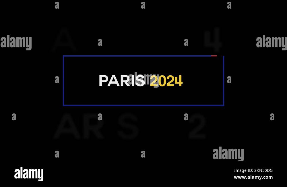 PARIS 2024 Art Deco Font and Golden Logo, Emblem Of The 2024 Summer ...