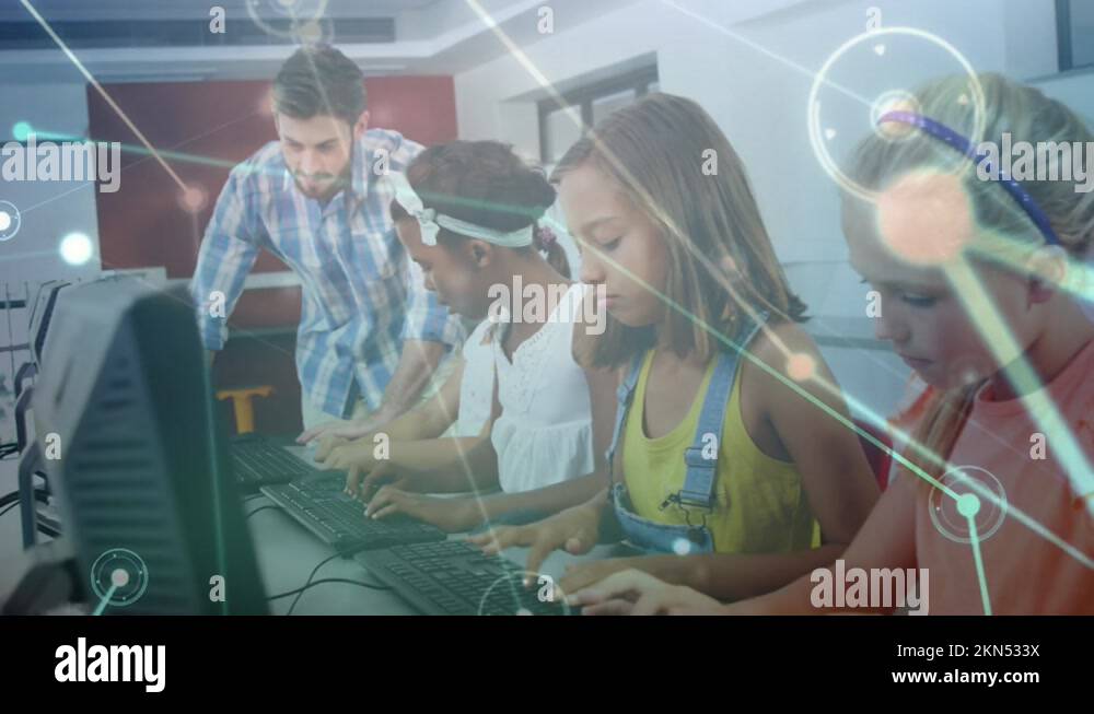 School children using computers teacher Stock Videos & Footage - HD and ...