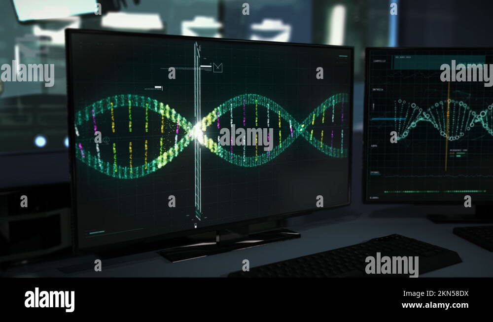 Examining the genetic composition of the DNA spiral after the scanning ...