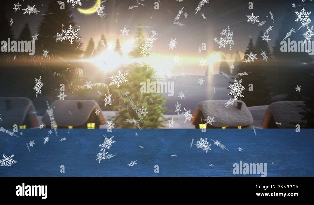 Animation snow falling winter scenery Stock Videos & Footage - HD and ...