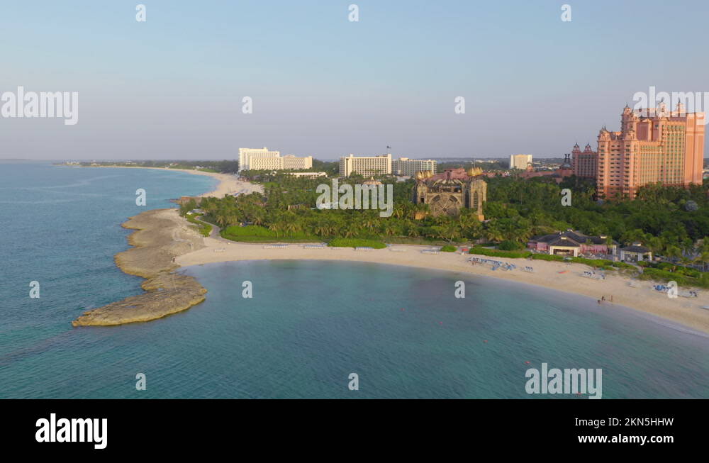Nassau, Bahamas circa-2021: Aerial view of Atlantis Resort in Nassau ...