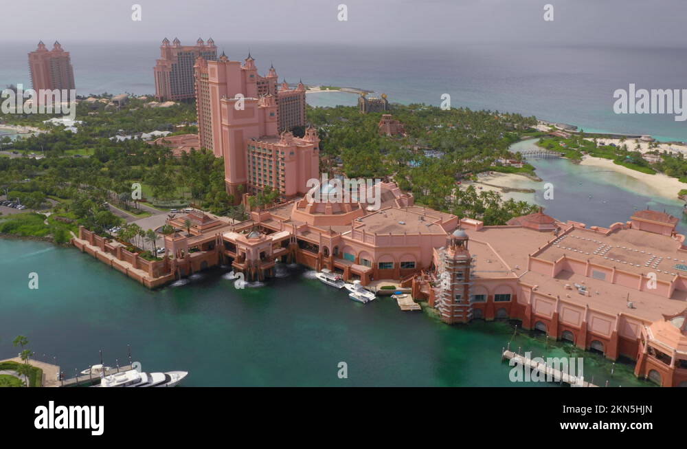 Nassau, Bahamas circa-2021: Aerial view of Atlantis Resort in Nassau ...