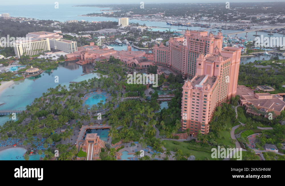 Nassau, Bahamas circa-2021: Aerial view of Atlantis Resort in Nassau ...