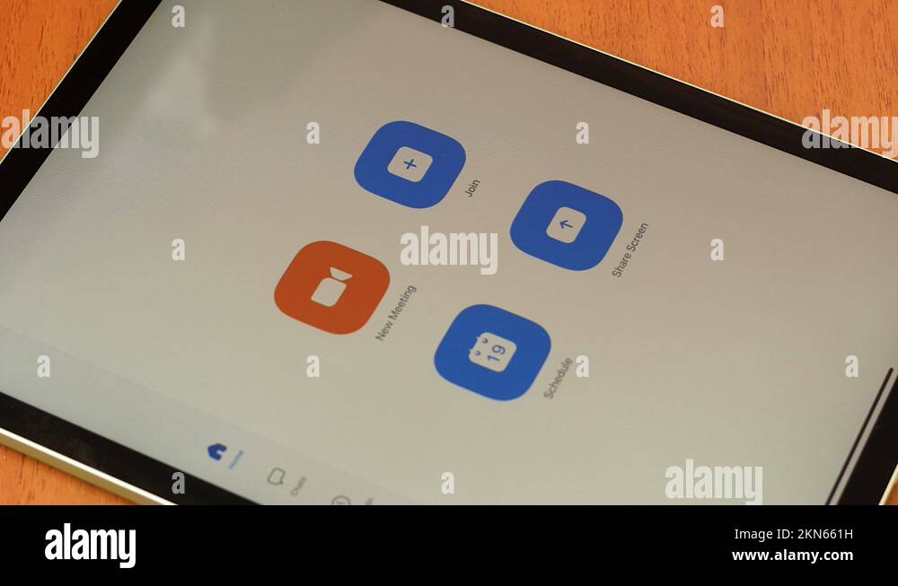 The Zoom application is launched on an iPod mobile device. The Zoom ...