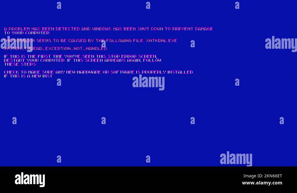 A fake BSOD blue screen of death failure message, recreated by me with ...