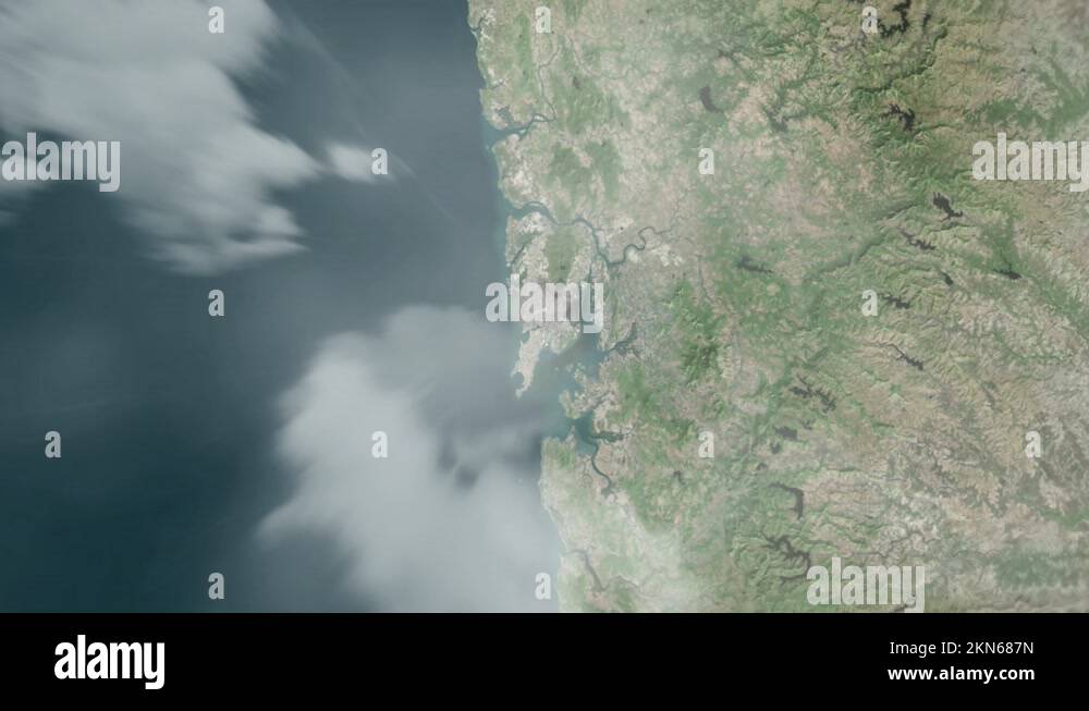 Zoom of the earth from space to the city Mumbai. 3D Animation. 4K Stock ...