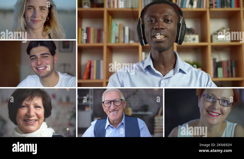 Video call collage Stock Videos & Footage - HD and 4K Video Clips - Alamy