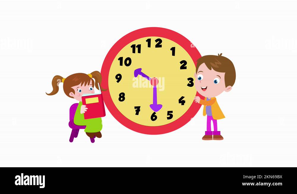 Kids reading vector cartoon kids reading background Stock Videos ...