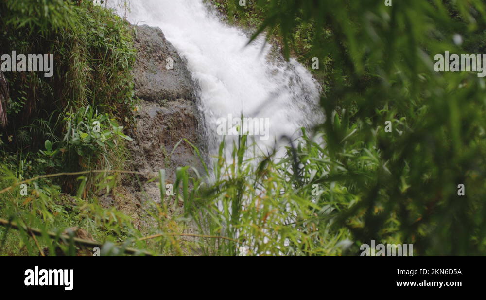 Outpouring Stream On Steep Cliffs At Primera Cascada de La planta In ...