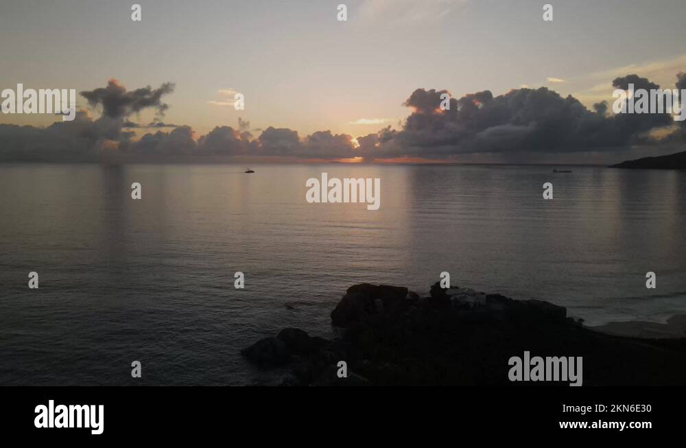 A fishership coming back home after a nightshift. Ship is driving into ...