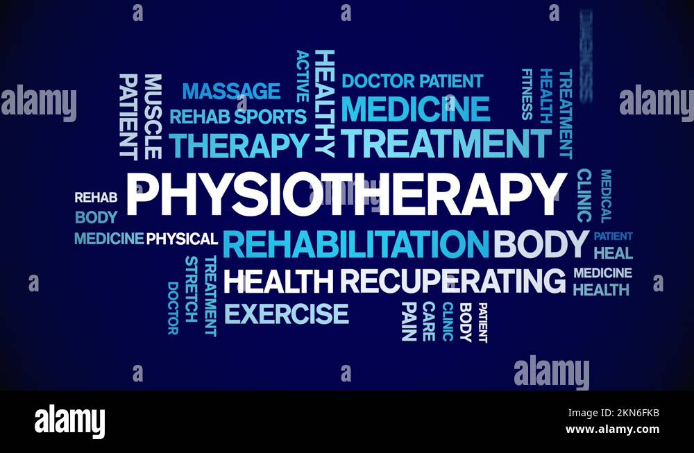 Physiotherapy animated word cloud,design animation typography seamless ...