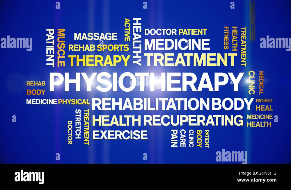 Physiotherapy animated word cloud,design animation typography seamless ...