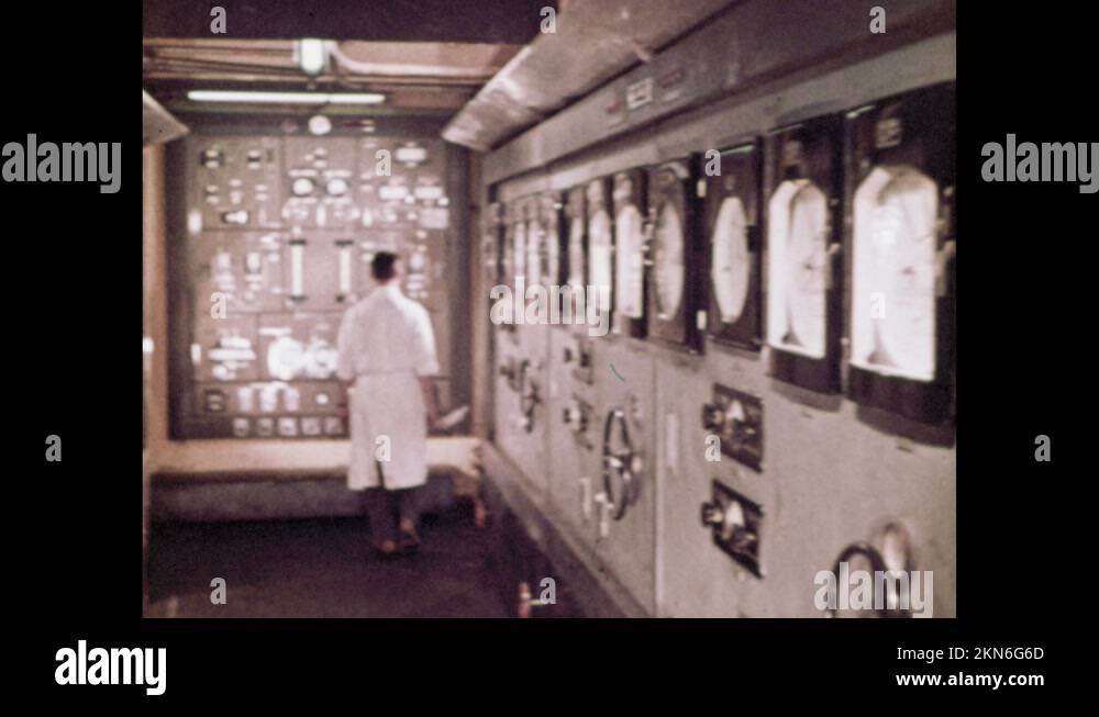 1960s: Control panels and uranium processing steps in factories at Le ...