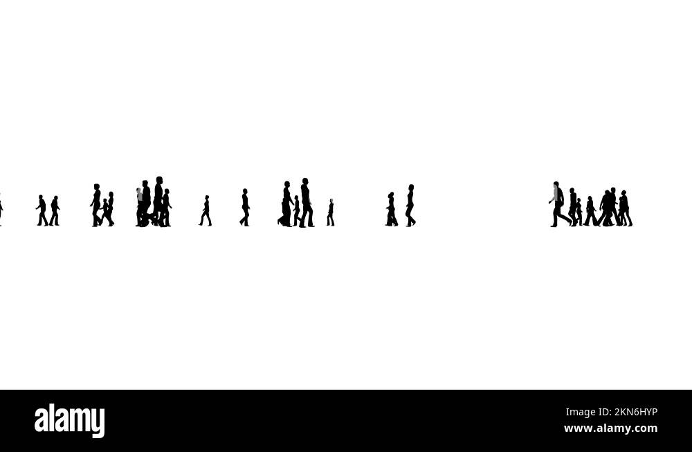 Crowd people walking silhouette Stock Videos & Footage - HD and 4K Video Clips - Alamy