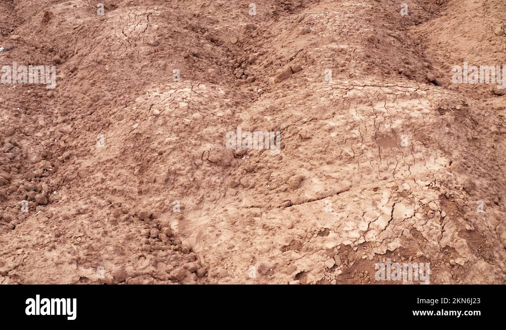 Piles of dirt: fertile soil texture. Rough surface of brown ...