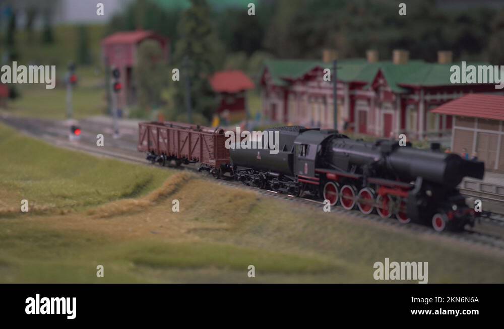 Mini Train Station Modelling. Model of Railway Station With Moving ...