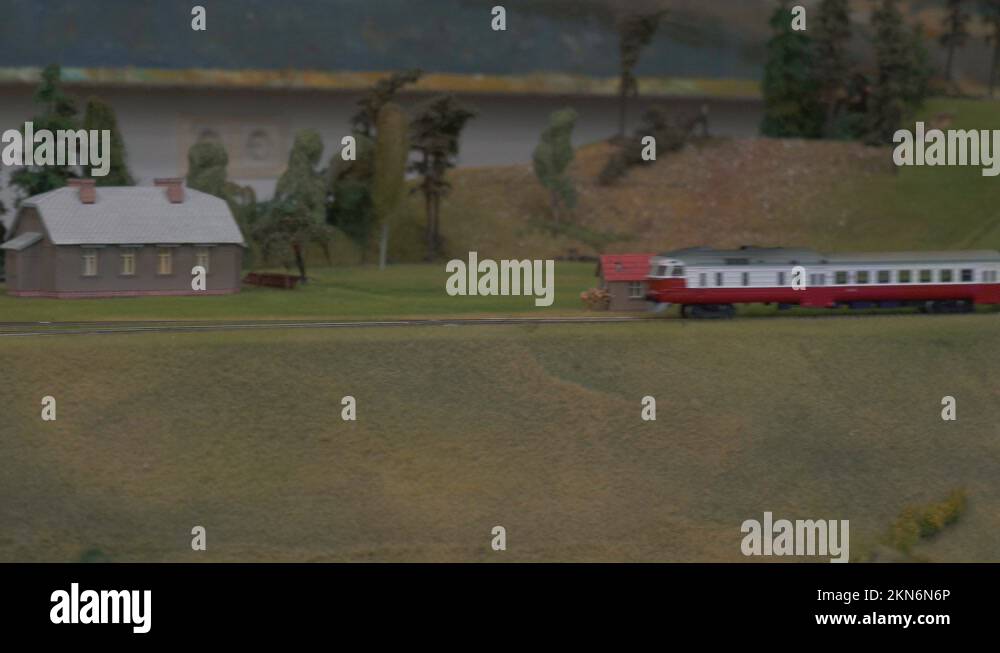 Mini Train Station Modelling. Model of Railway Station With Moving ...