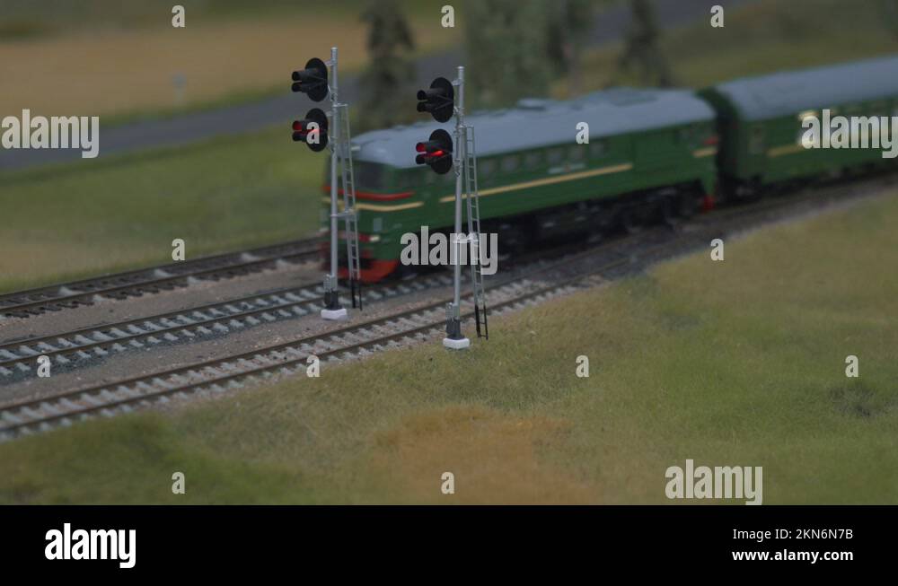 Mini Train Station Modelling. Model of Railway Station With Moving ...