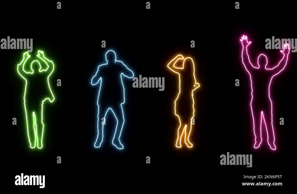 Crowd group neon Stock Videos & Footage - HD and 4K Video Clips - Alamy