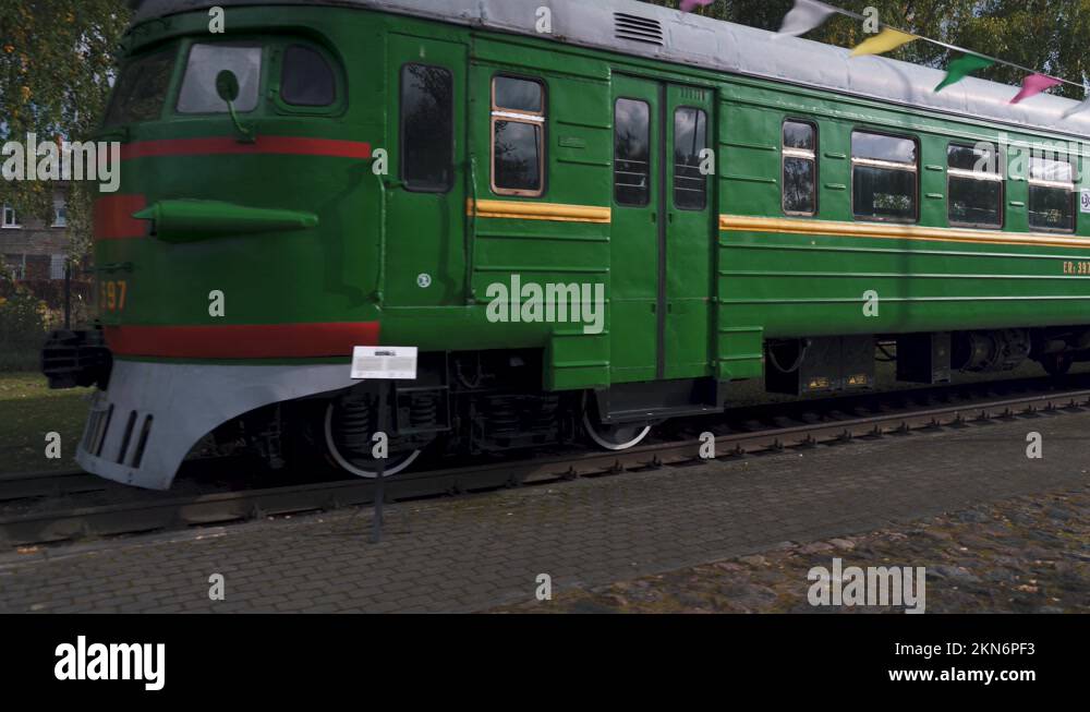 Railway Old Cargo Platform at Station in Latvia. Vintage Soviet ...