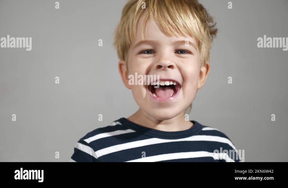 Happy Child Face Emotions Facial Expressions. Portrait Cute Little Boy ...