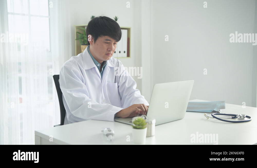 Medical concept of 4k Resolution. Doctors are working using computers ...