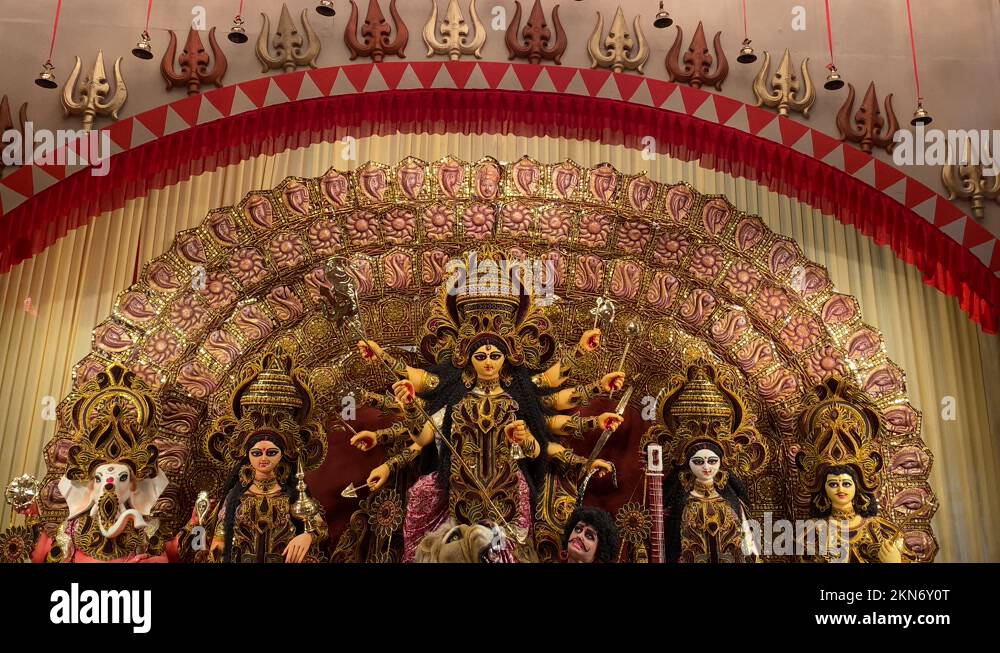 kolkata India:-Hindu Goddess Maa Durga Puja, Durga Puja festival Stock ...
