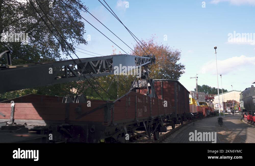 Railway Old Cargo Platform at Station in Latvia. Vintage Soviet ...
