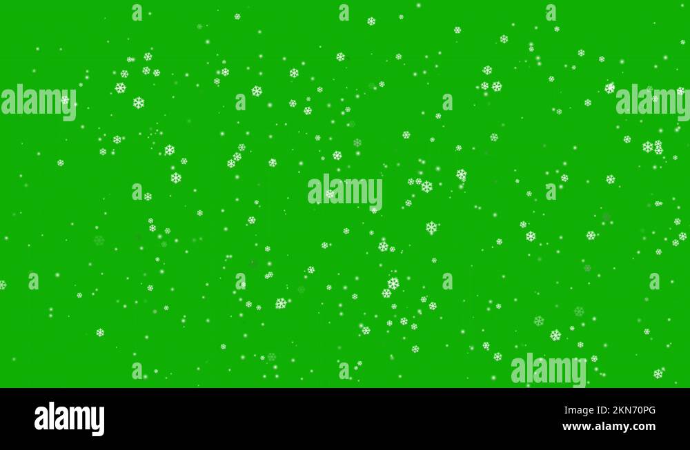 Snowfall green screen motion graphics Stock Video Footage - Alamy
